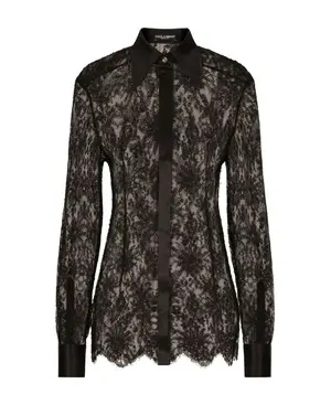 Dolce & Gabbana Lace Detailed Shirt