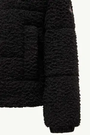 Moncler Zambaga Metallic Teddy Hooded Down Jacket