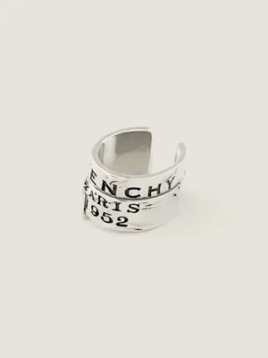 Givenchy Paris 1952 Tape Earcuff In -tone Metal - Silver
