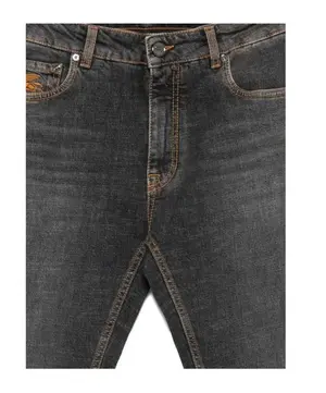 Etro Logo Embroidered Jeans