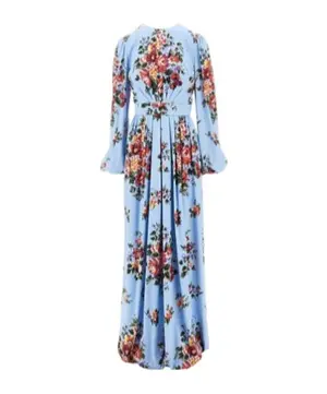 Dolce & Gabbana Flower Bouquet-printed Charmeuse Dress