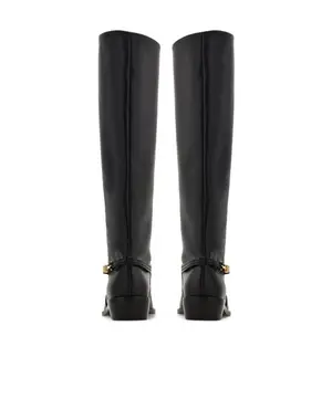 FERRAGAMO Knee High F Buckle Boots