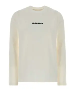 JIL SANDER Logo Print Long-sleeve T-shirt - White