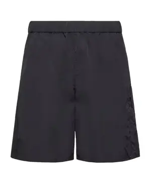 Moncler Logo Patch Swim Shorts - Black