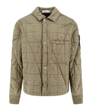 Stone Island Collared Quilted Jacket