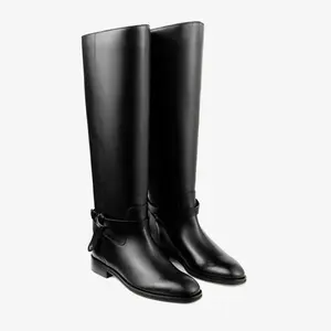 JIMMY CHOO Knee High Boots With Bow Detailing - Black