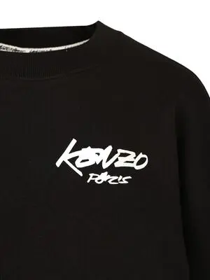 Kenzo Crewneck Logo Printed Sweatshirt