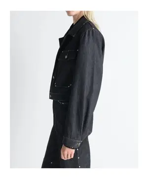 LEMAIRE Cropped Blouson With Rivet Detailing - Slate