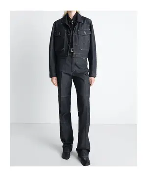 LEMAIRE Cropped Blouson With Rivet Detailing