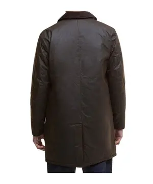 Barbour Cotton Buttoned Coat With Flap Pockets - Black