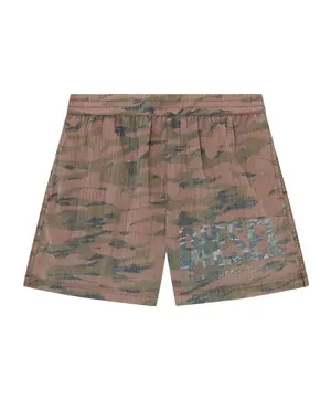 DIESEL® Camouflage Swim Shorts - Brown