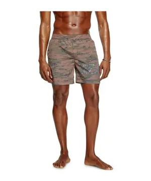 DIESEL® Camouflage Swim Shorts - Brown