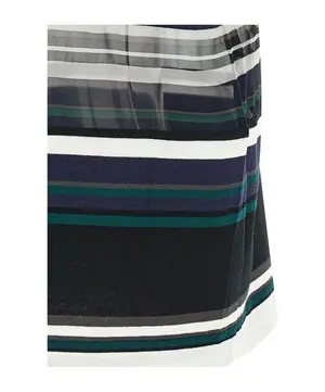 Sacai Striped Sheer Panel Crewneck T-shirt - No