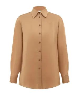 Zimmermann Hypnotic Satin Shirt - Biscuit