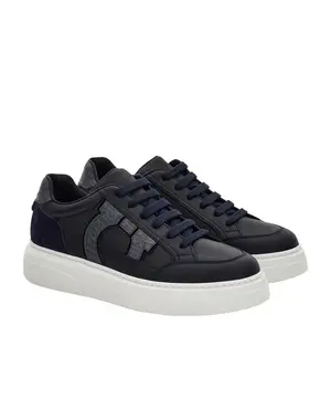FERRAGAMO Low-top Sneaker With Gancini Detail