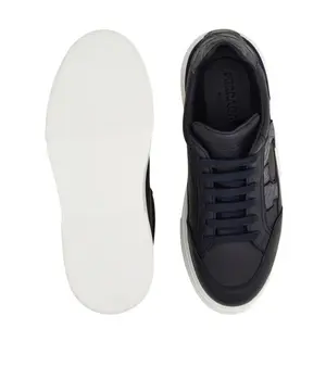 FERRAGAMO Low-top Sneaker With Gancini Detail