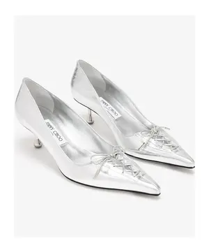 JIMMY CHOO Pointed Toe Lace Up High Heels