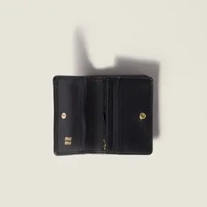 Miu Miu Logo-lettering Wallet - Black