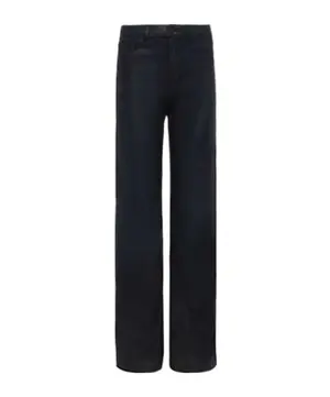 L'AGENCE Clayton Coated Wide-leg Jeans - Black