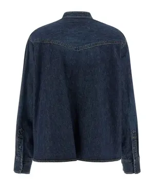 Sacai Denim-panelled V-neck Cardigan