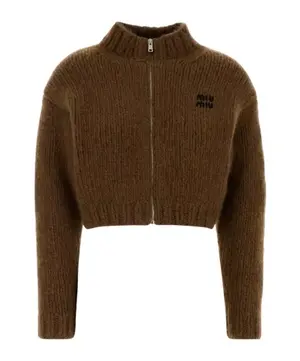 Miu Miu Cropped Zip-up Cardigan - No