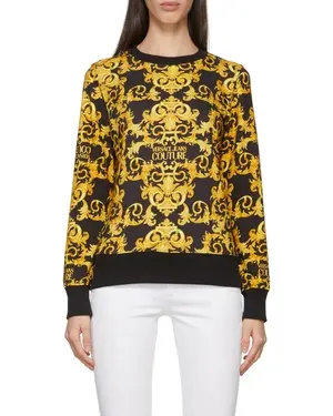 Versace Logo Baroque Cotton Sweatshirt