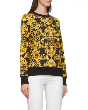 Versace Logo Baroque Cotton Sweatshirt