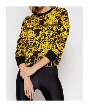 Versace Logo Baroque Cotton Sweatshirt