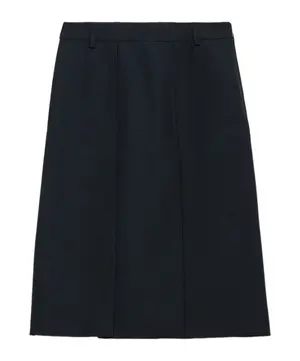 Prada Midi Skirt With Slit Detail - Blue