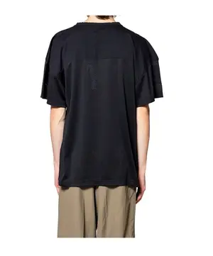 ERL Mesh Logo V-neck Short Sleeve Polo Shirt