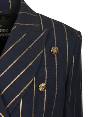 VIVIENNE WESTWOOD Double Breasted Cropped Blazer - Navy