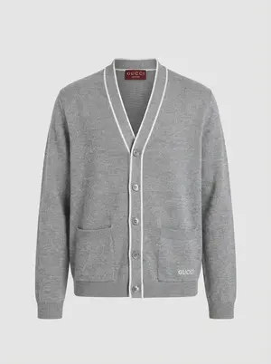 Gucci Embroidered Logo Cardigan