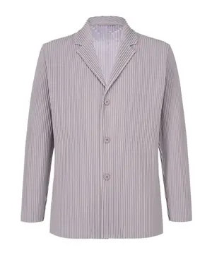 Issey Miyake Pleated Suit Jacket - Cloud Gray