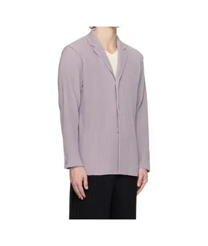 Issey Miyake Pleated Suit Jacket - Cloud Gray