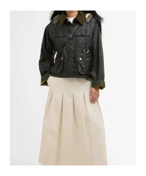Barbour Liza Hooded Wax Jacket - Fern/ancient