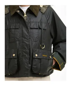 Barbour Liza Hooded Wax Jacket - Fern/ancient