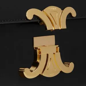 Celine Triomphe Shoulder Bag In Shiny Calfskin