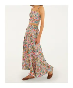 Farm Rio Peasant Floral Butterflies Top
