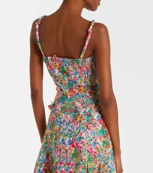 Farm Rio Peasant Floral Butterflies Top
