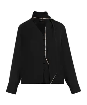 Paul Smith Decorative Tie Satin Shirt