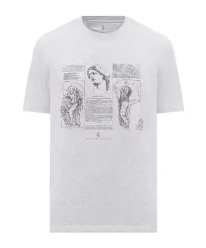 Brunello Cucinelli Pattern T-shirts For Men