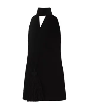 Bottega Veneta Ribbed Knit Tassel Embellished Top - Black