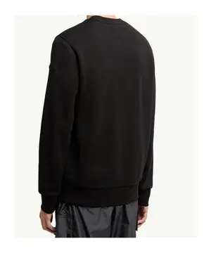 Moncler Logo Detailed Crewneck Long Sleeve T-shirt - Black