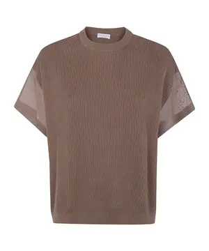 Brunello Cucinelli Short Sleeve Sweater