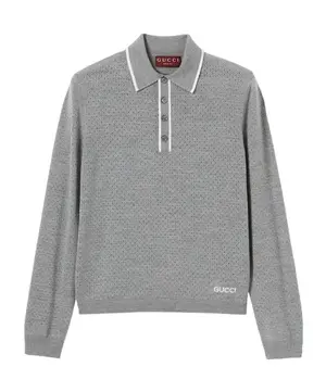 Gucci Perforated Polo Shirt