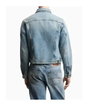 Emporio Armani Faded Denim Trucker Jacket