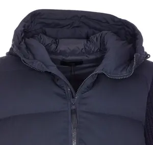 Stone Island Down Jacket With Hood And Zip Closure