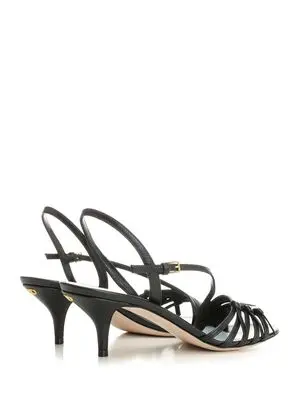 Valentino Garavani Strappy Heeled Sandals With Bow Detailing - Black