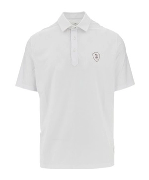 Brunello Cucinelli Logo Printed Short Sleeve Polo Shirt - No