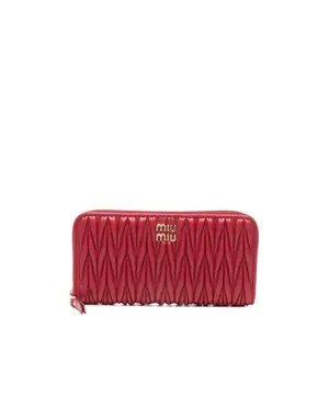 Miu Miu Zipper Wallet - Red